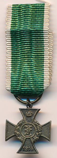 Anhalt. Friedrich Cross 1914, Mini, non-combatant ribbon. | MedalsMilitary